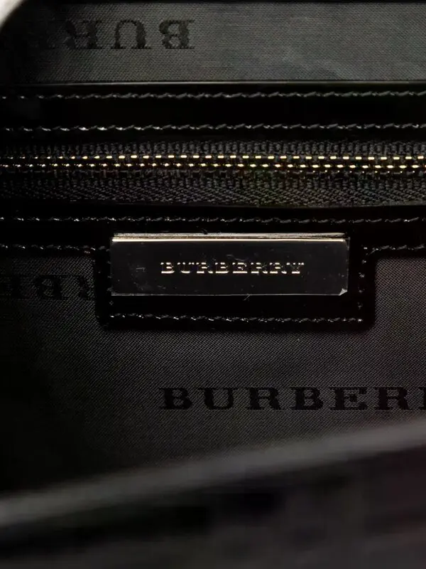 Burberry 2000-2017 House Check Embossed Patent Crossbody Bag