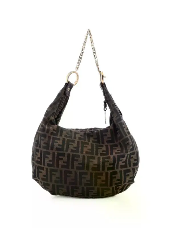 Fendi Chef Chain Zucca Canvas Medium Hobo Bag