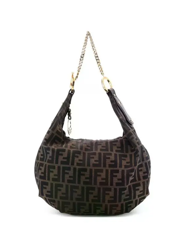 Fendi Chef Chain Zucca Canvas Medium Hobo Bag