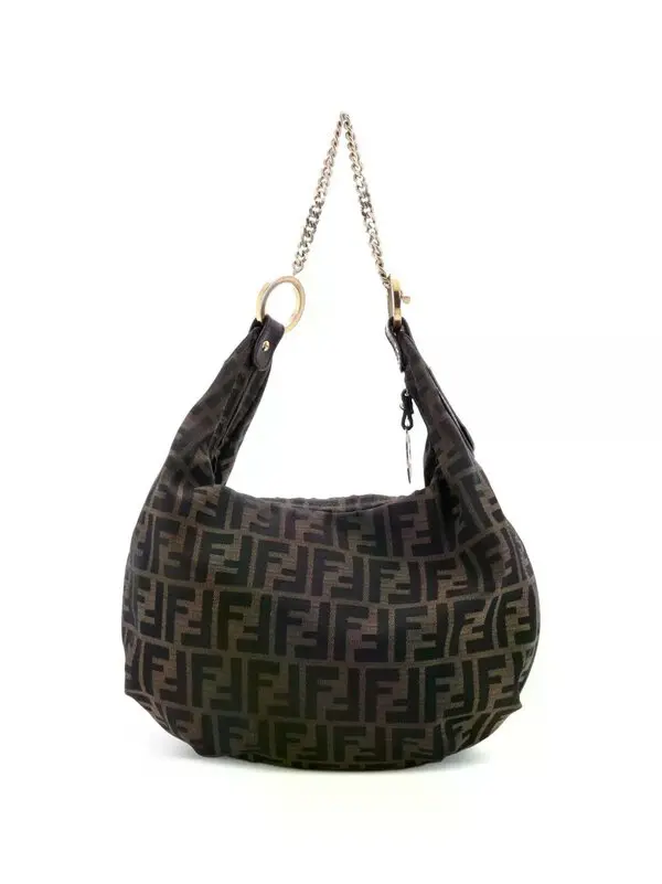 Fendi Chef Chain Zucca Canvas Medium Hobo Bag