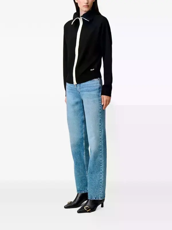 Claudie Pierlot Zip-neck Knitted Cardigan