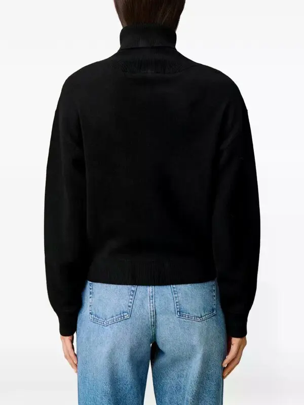 Claudie Pierlot Zip-neck Knitted Cardigan