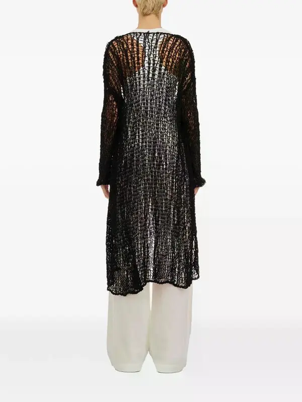 TOTALLY. H Open-knit Front-tie Cardigan