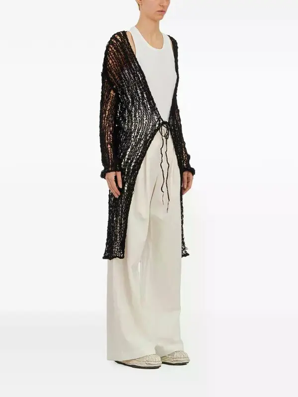 TOTALLY. H Open-knit Front-tie Cardigan