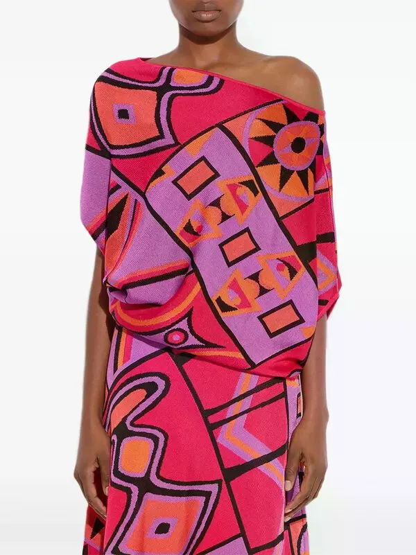 Emilio Pucci Jacquard Draped Top