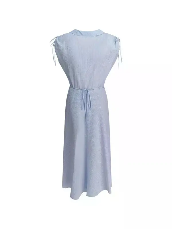 INES DE LA FRESSANGE PARIS Striped Seersucker Midi Dress