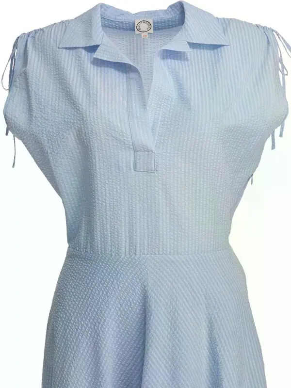INES DE LA FRESSANGE PARIS Striped Seersucker Midi Dress