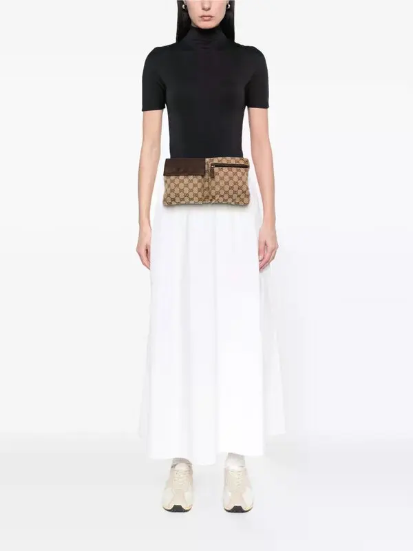 Gucci 2000-2015 Gg Canvas Web Double Pocket Belt Bag