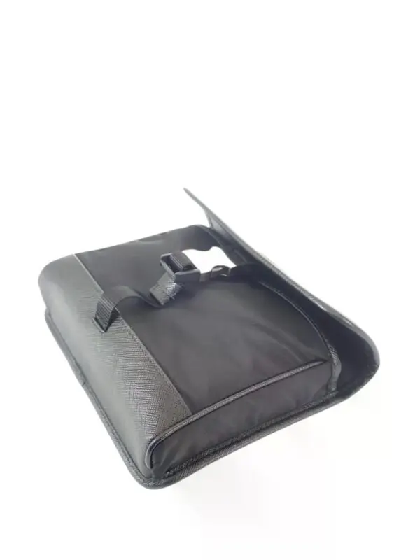 Prada 2013-2026 Saffiano Trimmed Tessuto Buckle Messenger Bag Crossbody Bag