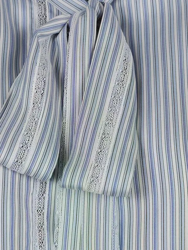 Ermanno Scervino Striped Lace-trim Shirt