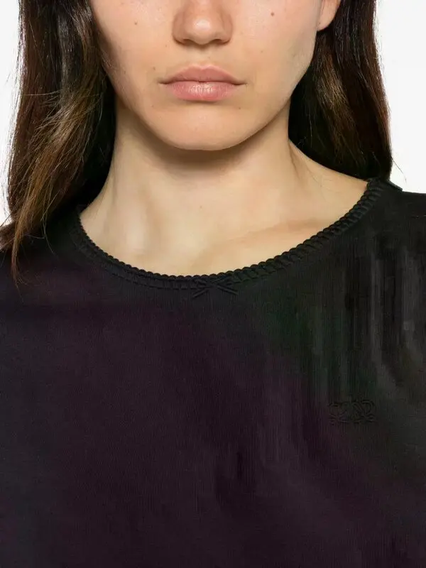 Loewe Anagram-embroidered Bow-detail T-shirt