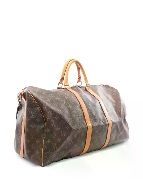 LOUIS VUITTON Keepall Bandoulière 55 Monogram Luggage - Brown