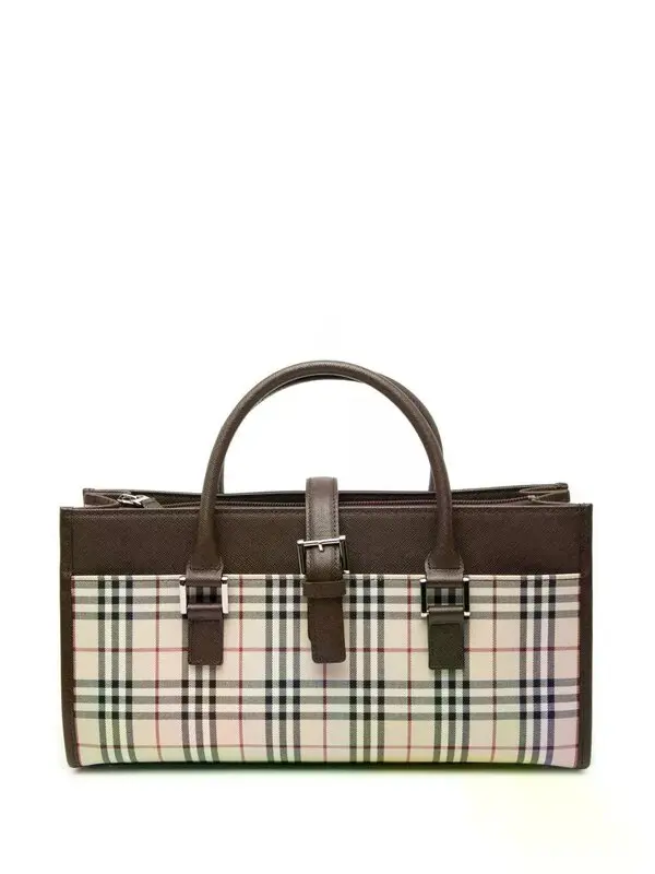 Burberry 2000-2017 House Check Canvas Handbag - Neutrals