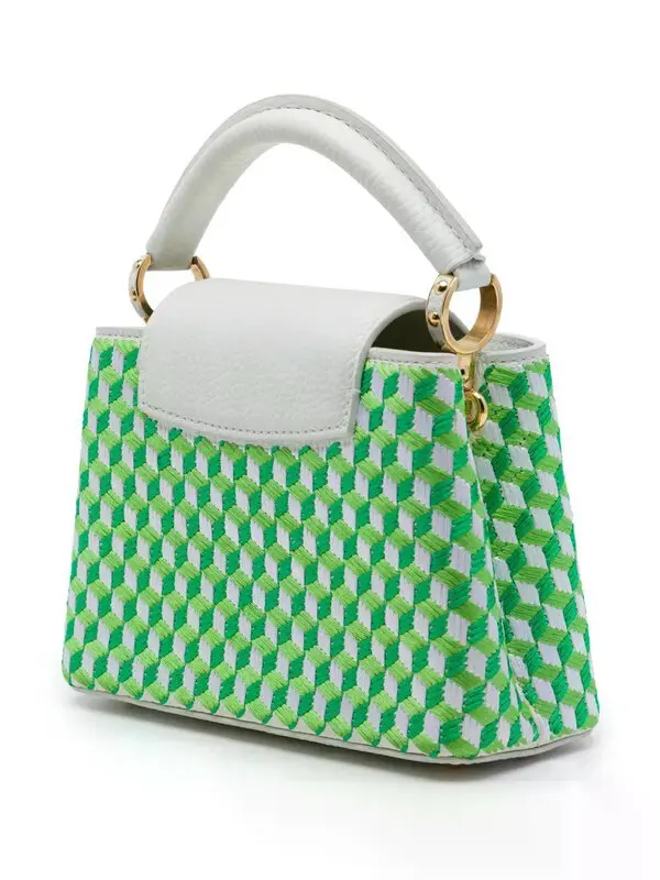 LOUIS VUITTON 2021-2026 Embroidered Taurillon Mini Capucines Satchel