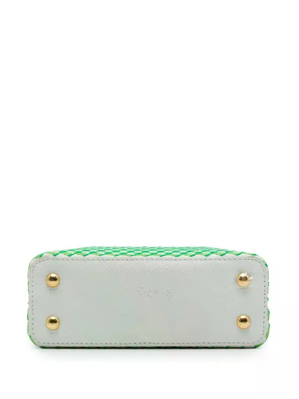 LOUIS VUITTON 2021-2026 Embroidered Taurillon Mini Capucines Satchel