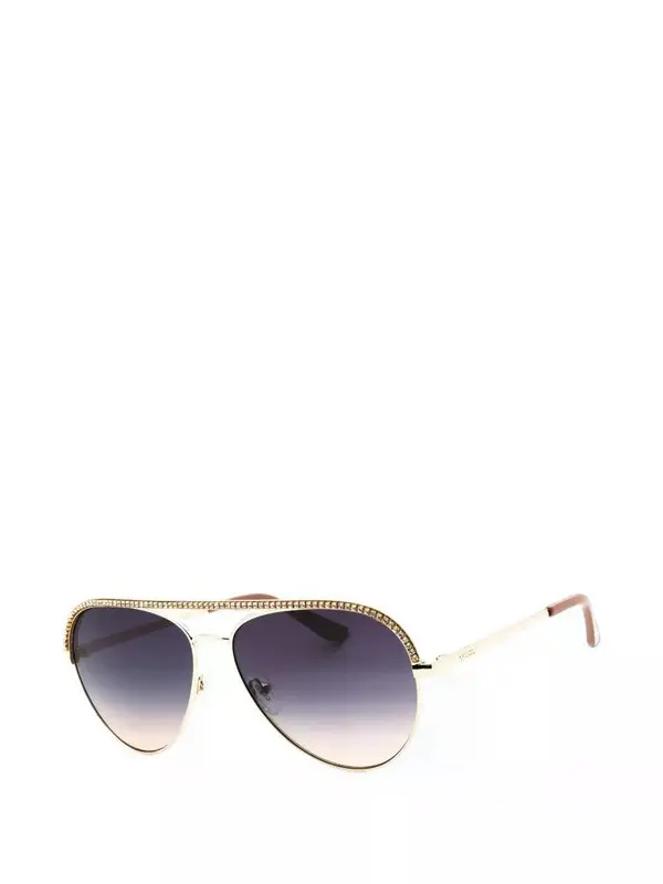 Guess Crystal-embellished Pilot-frame Sunglasses - Gold