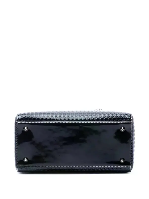 Dior 2016 Medium Ombre Metallic Patent Microcannage Lady Satchel