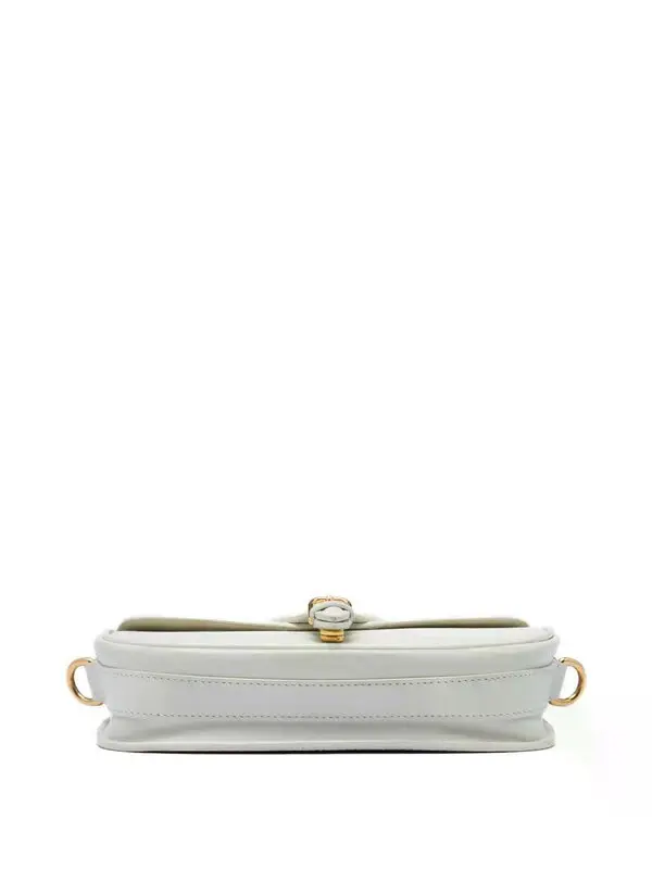 Dior 2022 Leather East West Bobby Crossbody Bag - White
