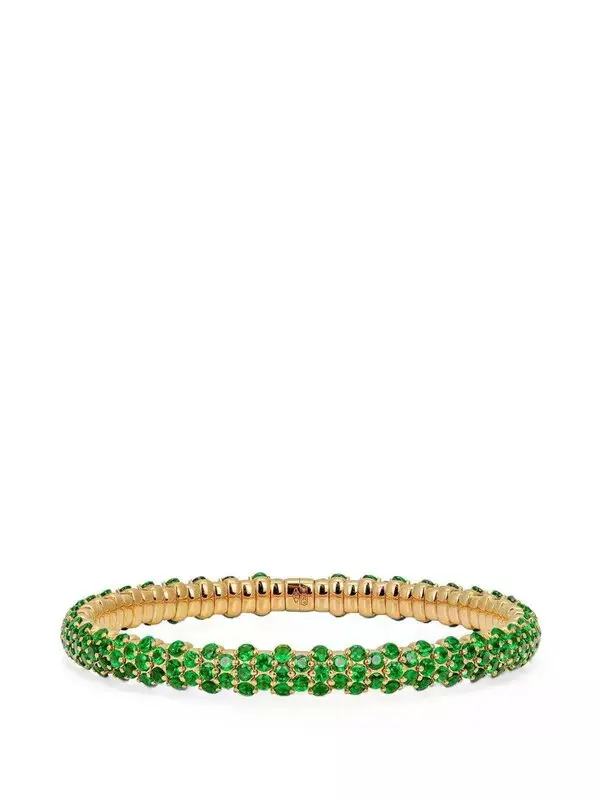 ZYDO Embellished Tsavorite Stretch Bracelet - Gold