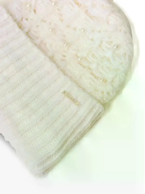 TWINSET Knit Beanie With Pearls
