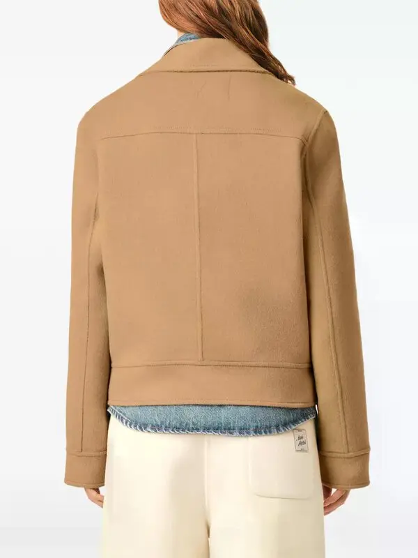 AMI Paris Button-down Wool And Cashmere Jacket - Neutrals
