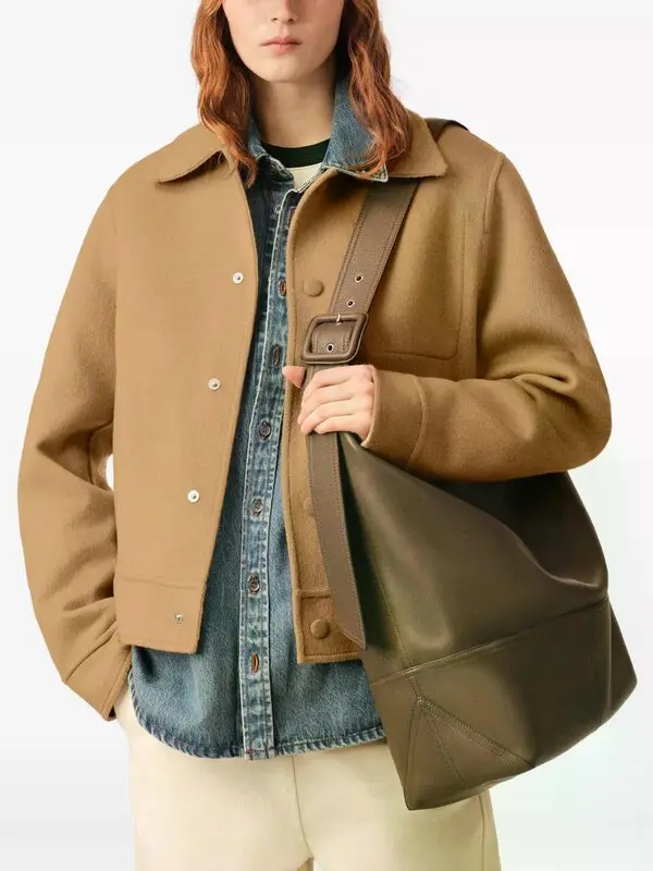 AMI Paris Button-down Wool And Cashmere Jacket - Neutrals