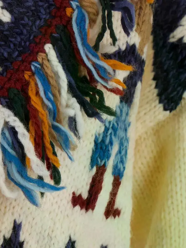 FRANTIC December Fringe-trimmed Belted Cardigan