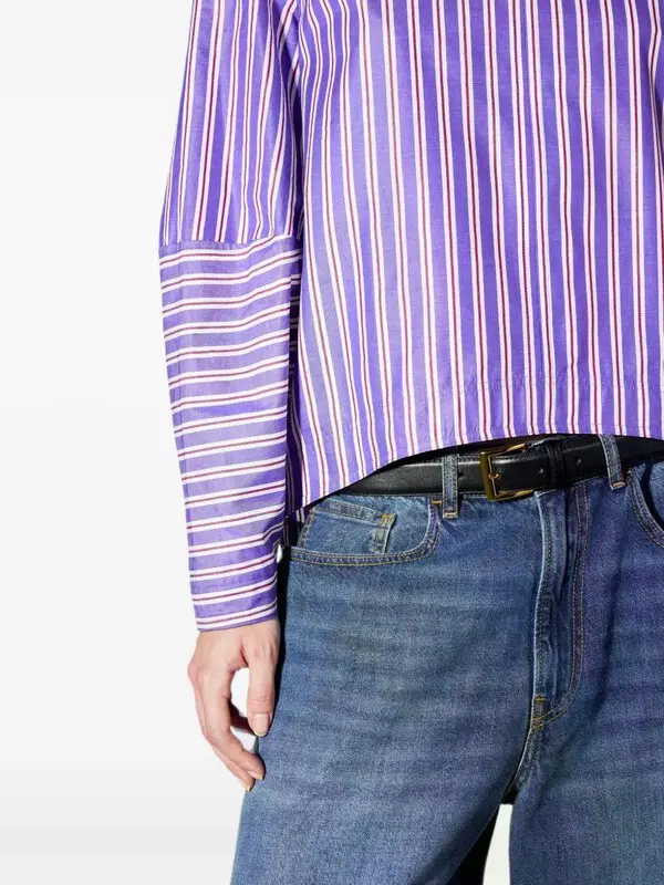 Liviana Conti Vertical-stripe Long-sleeve Blouse