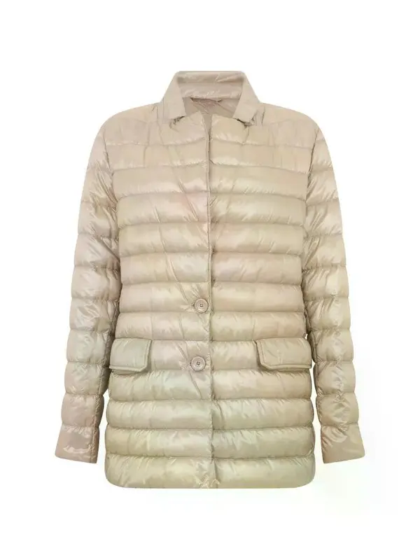 Herno Quilted Button-up Jacket - Neutrals