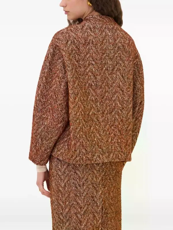 OTTOD'AME Herringbone Button-up Jacket