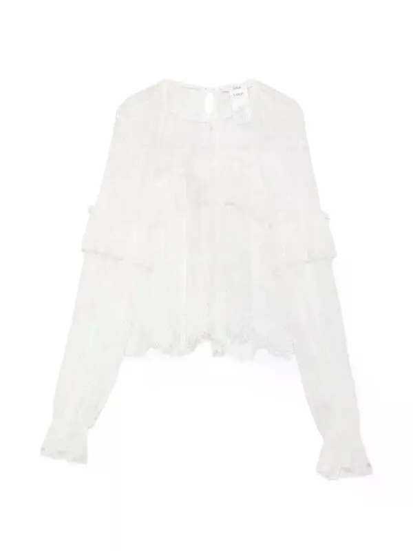 Ba&sh Clavio Ruffled Lace Blouse