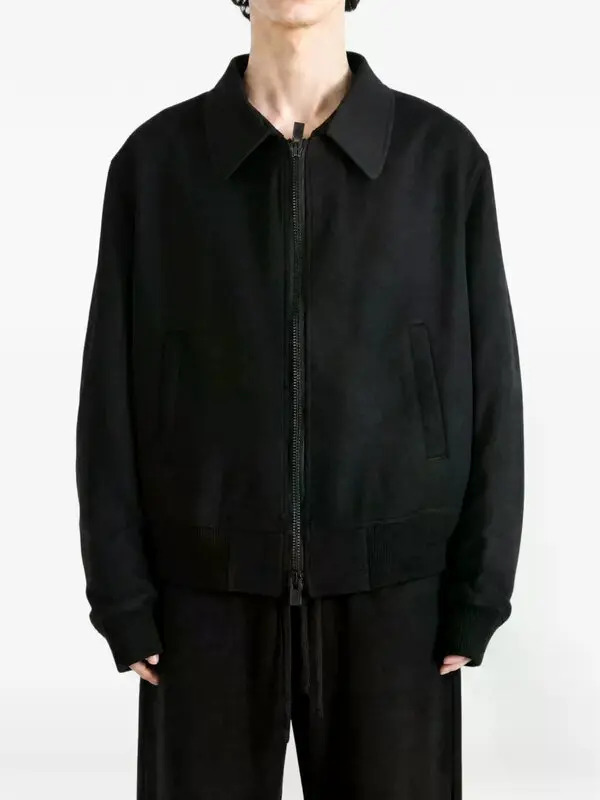 Yohji Yamamoto Zip-up Collared Jacket