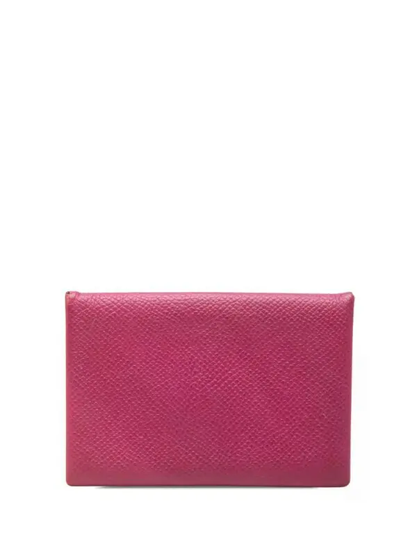 Hermès 2017 Epsom Calvi Card Holder - Pink