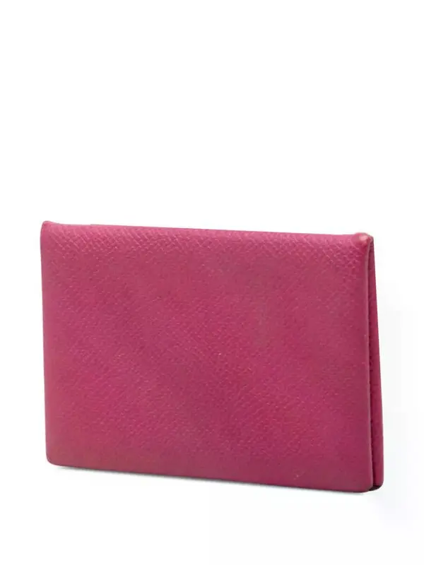 Hermès 2017 Epsom Calvi Card Holder - Pink
