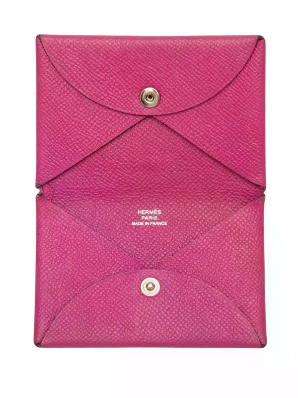 Hermès 2017 Epsom Calvi Card Holder - Pink