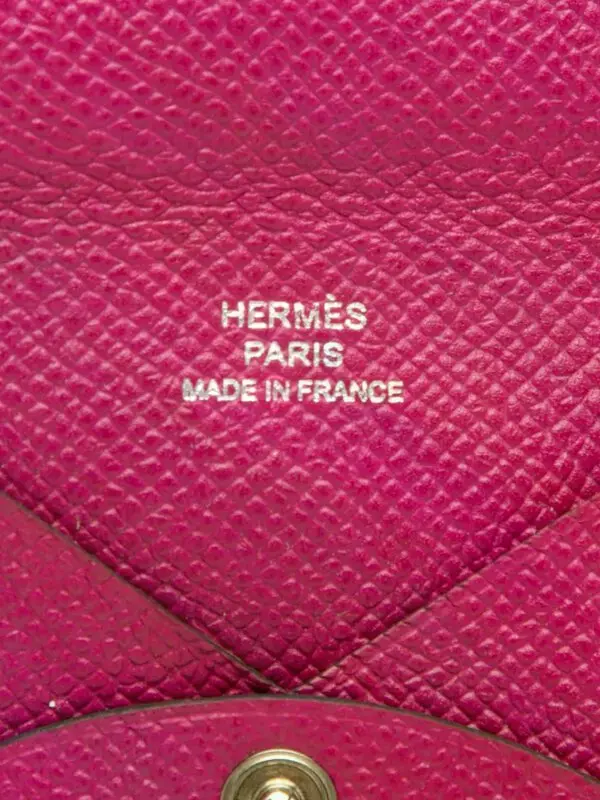 Hermès 2017 Epsom Calvi Card Holder - Pink