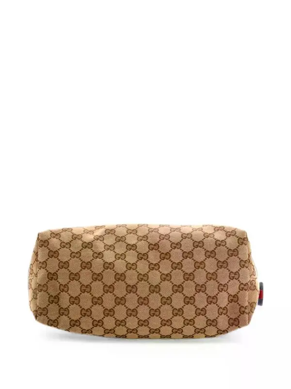 Gucci Front Pocket Web Messenger Gg Canvas Medium Crossbody Bag