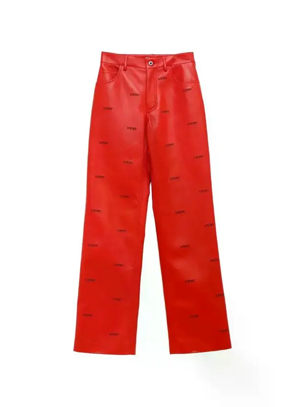 Loewe Logo-print Leather Trousers