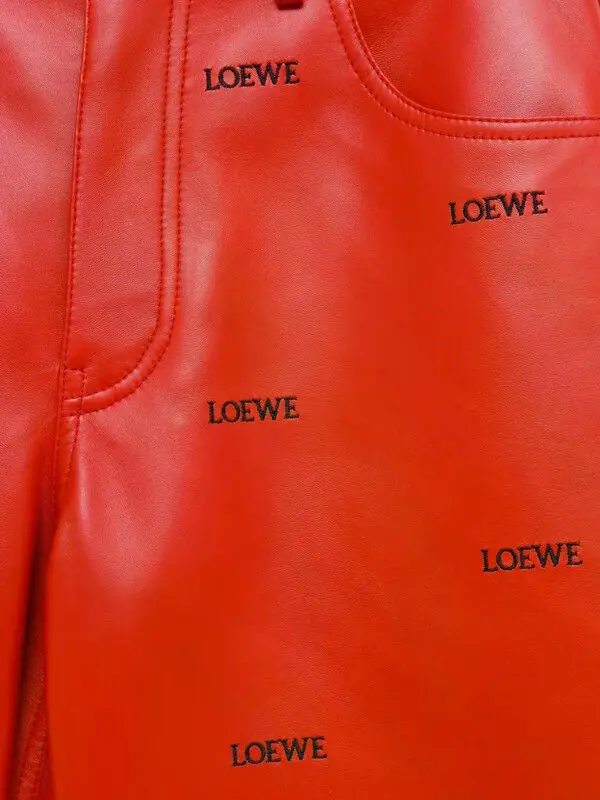 Loewe Logo-print Leather Trousers