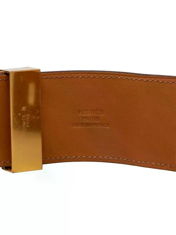 Hermès 2015 Epsom And Plated Collier De Chien Bracelet Costume Bracelet - Gold