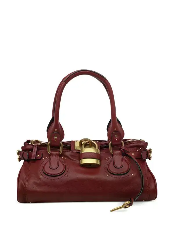 Chloé Paddington Lock-detail Clutch Bag - Red