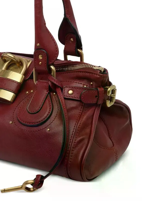 Chloé Paddington Lock-detail Clutch Bag - Red