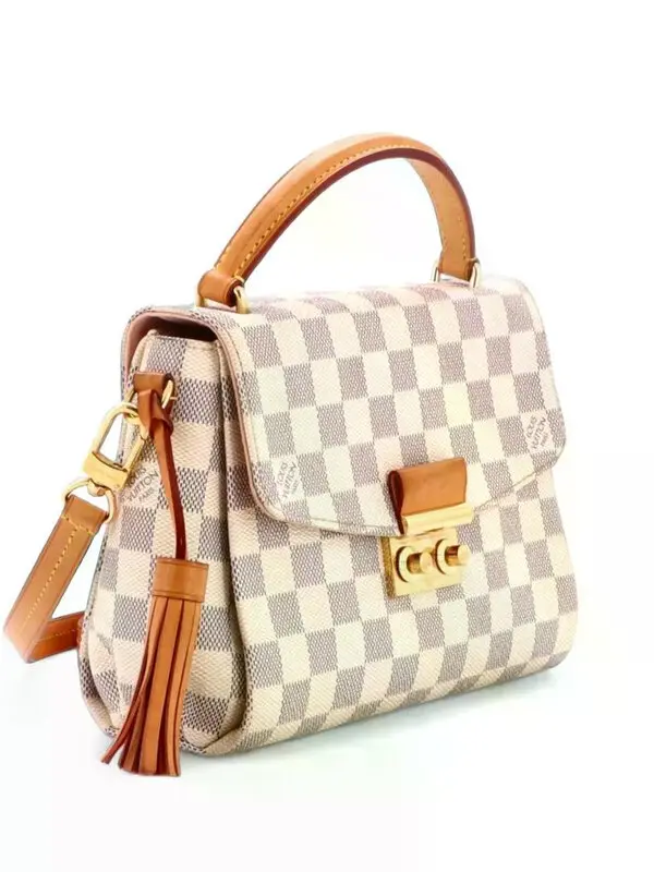 LOUIS VUITTON Croisette Handbag Damier Crossbody Bag - White