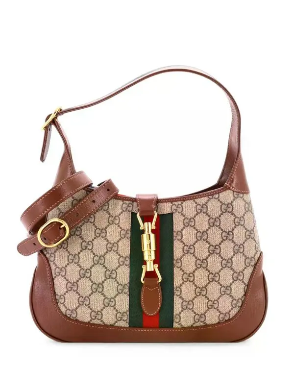 Gucci Jackie 1961 Gg Coated Canvas Small Hobo Bag