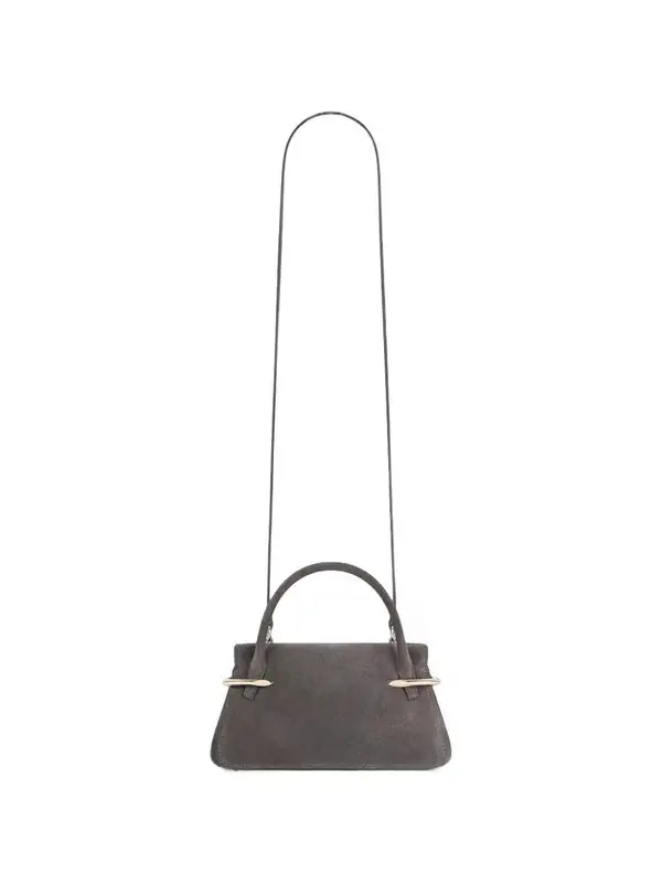 Givenchy Mini Pinch Bag In Suede Leather - Grey