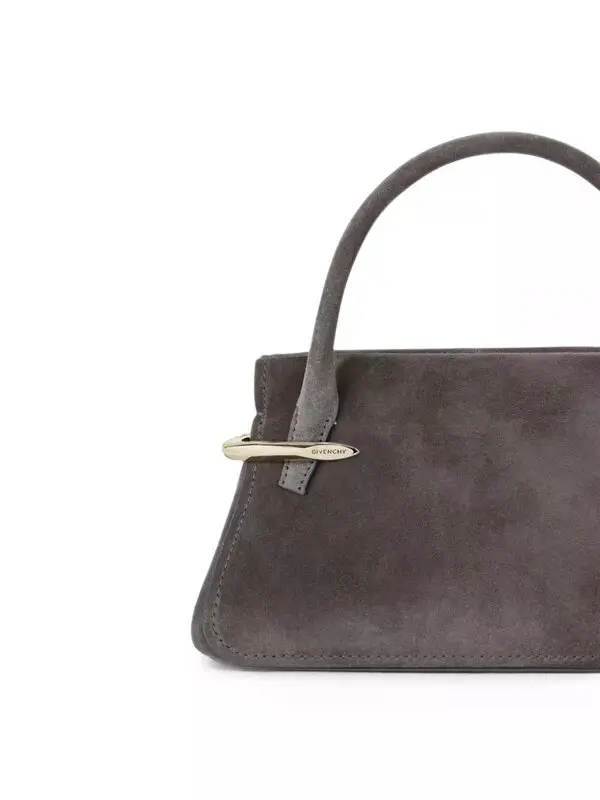 Givenchy Mini Pinch Bag In Suede Leather - Grey