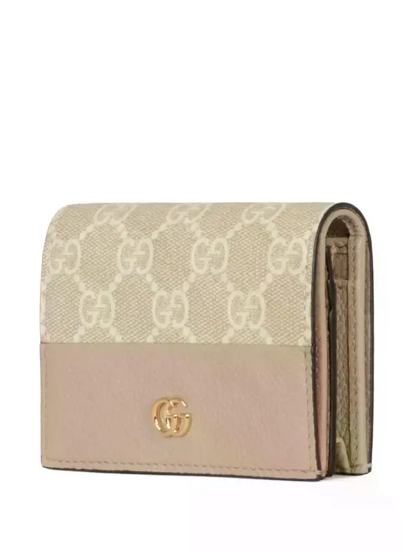 Gucci Mini Gg Marmont Bi-colour Leather Wallet