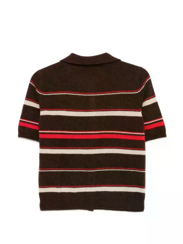 ROBERTO COLLINA Striped Short-sleeved Shirt