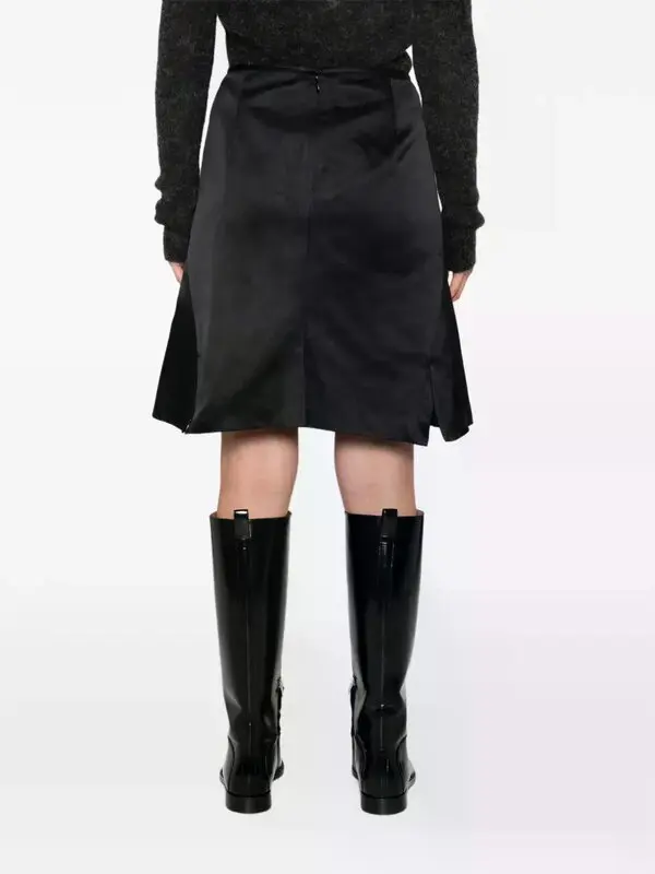 JIL SANDER 2000 Satin-finish A-line Mini Skirt