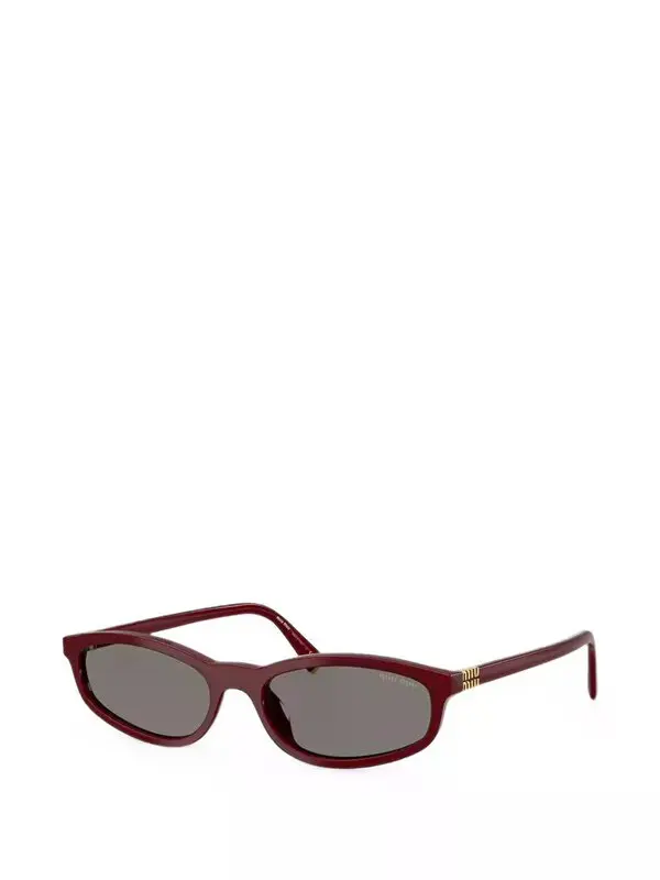 Miu Miu Regard Oval-frame Sunglasses - Red